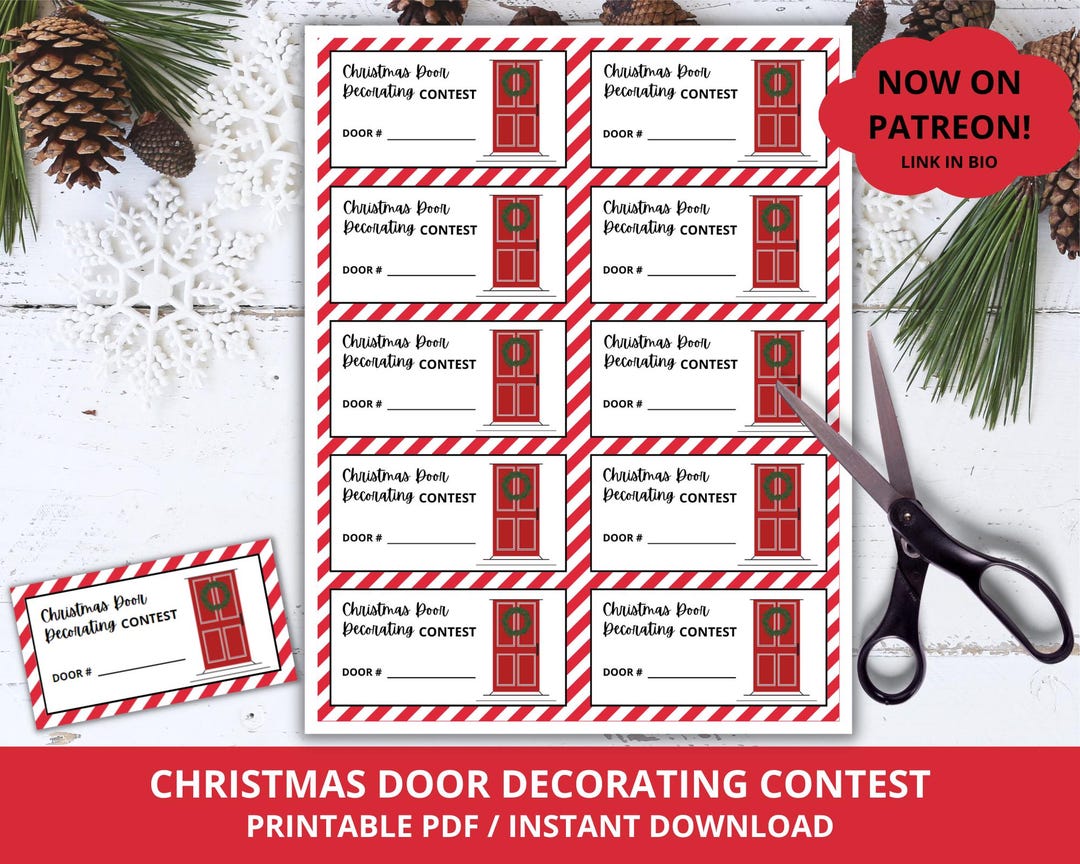 Christmas Door Decorating Contest, Christmas Door Voting Ballots ...