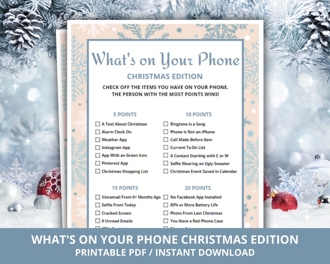 What's on Your Phone Christmas Edition, Christmas What's on Your Phone ...