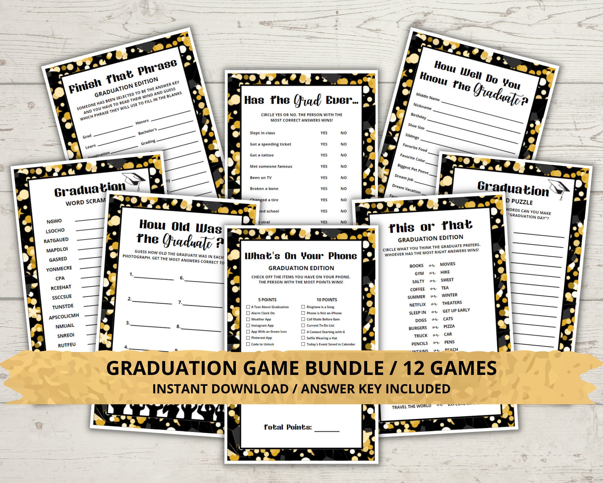 Graduation Games Printable, Graduation Party Games, Graduation Party ...