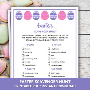 Easter Scavenger Hunt, Easter Printable Game, Easter Party Games ...