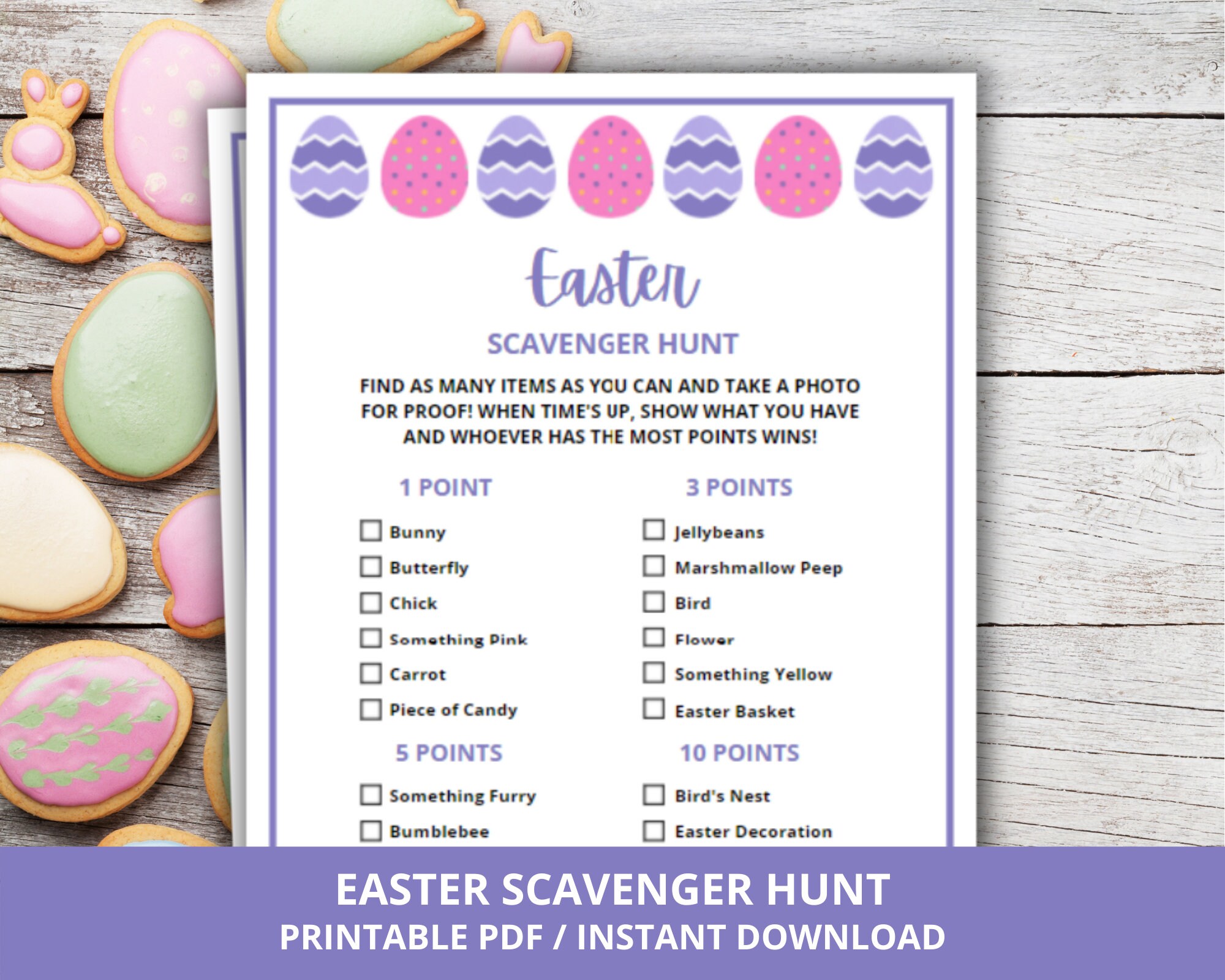 Easter Scavenger Hunt, Easter Printable Game, Easter Party Games ...