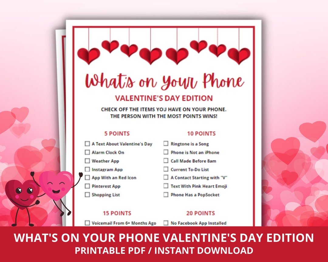 What's on Your Phone Valentines Edition, Valentine's Day What's on Your ...