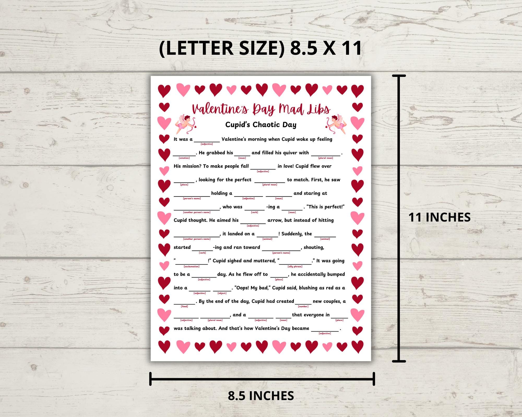 Valentine's Day Mad Libs, Galentines Day Game, Valentines Day Games ...