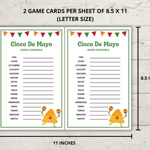 Cinco De Mayo Game Bundle, Printable Cinco De Mayo Games, Cinco De Mayo ...