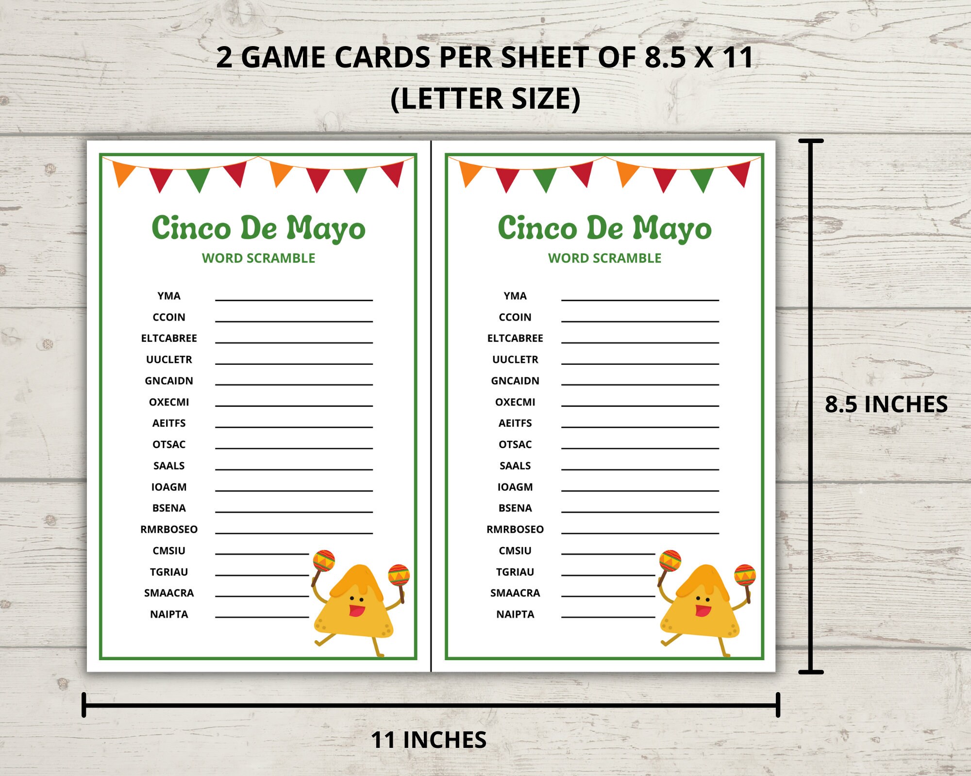 Cinco De Mayo Game Bundle, Printable Cinco De Mayo Games, Cinco De Mayo ...