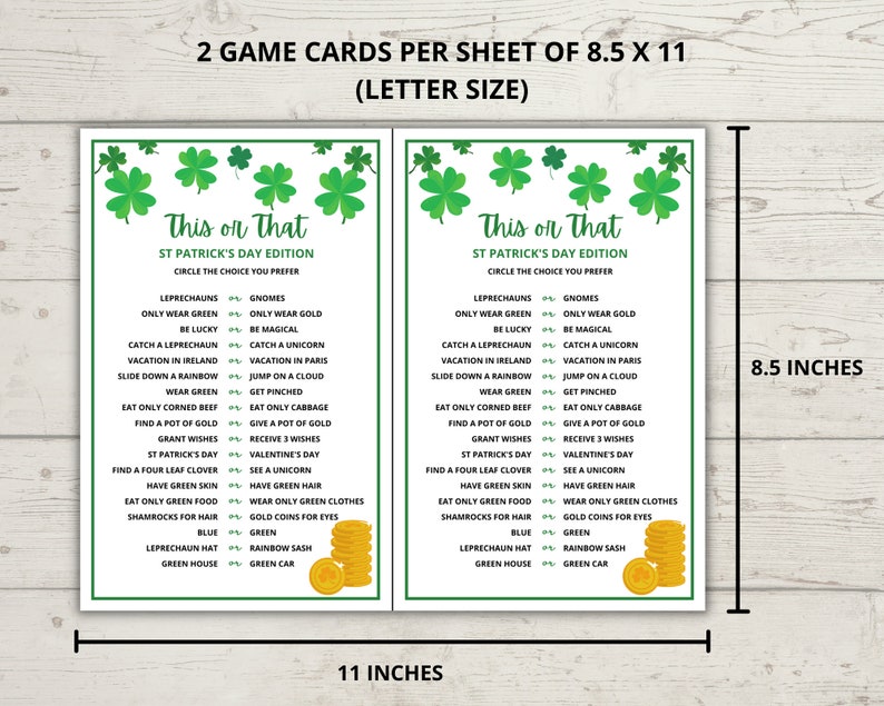 St Patrick's Day Game Bundle, St Patty's Day Games, St Patrick's Day ...