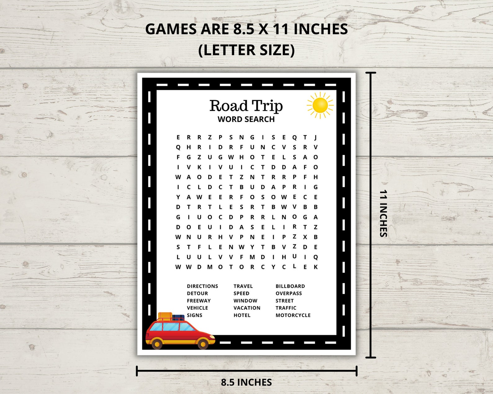 Road Trip Games, Road Trip Activity Pack, Printable Road Trip Games for ...