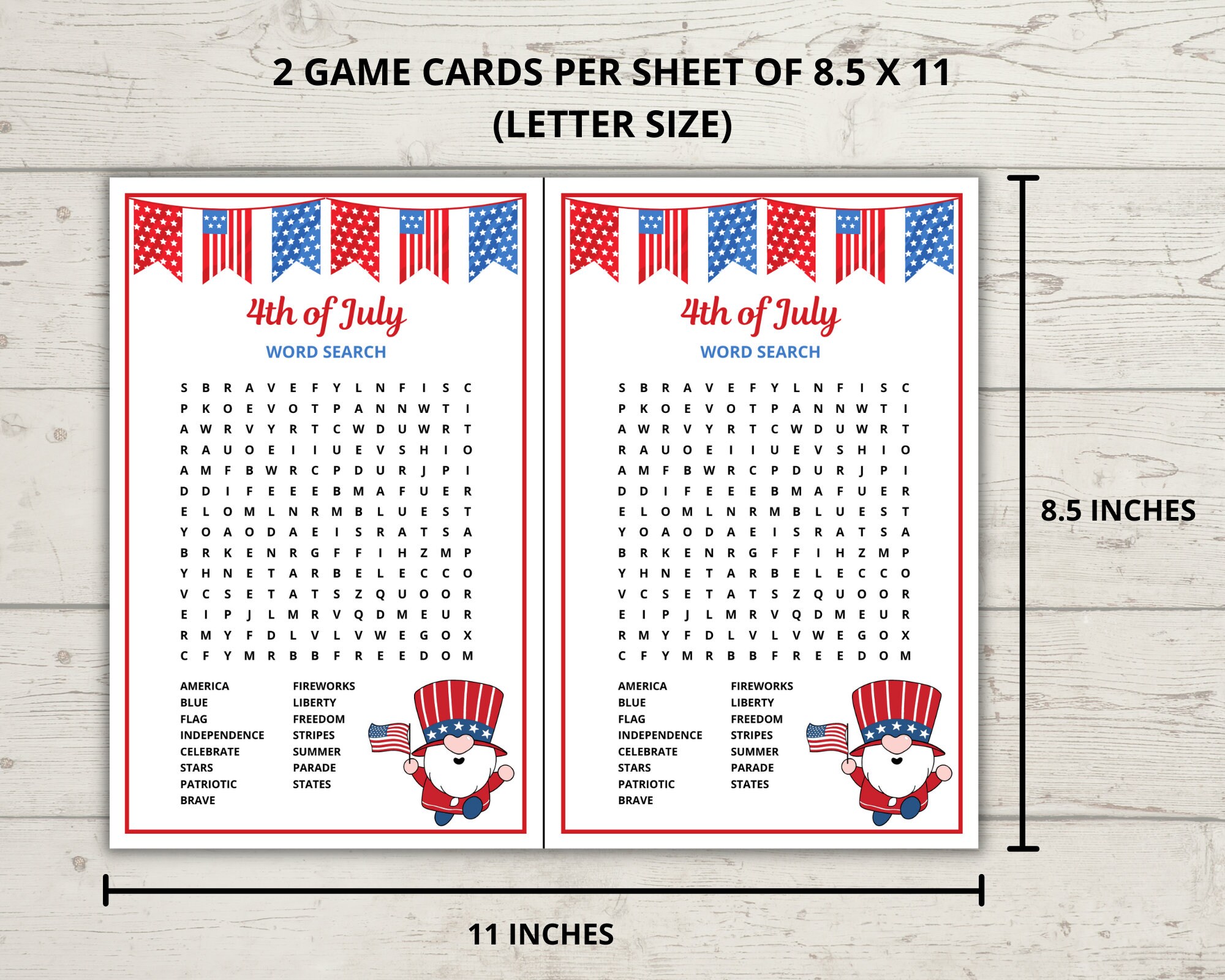 4th of July Games Bundle, 4th of July Games Printable, Independence Day ...