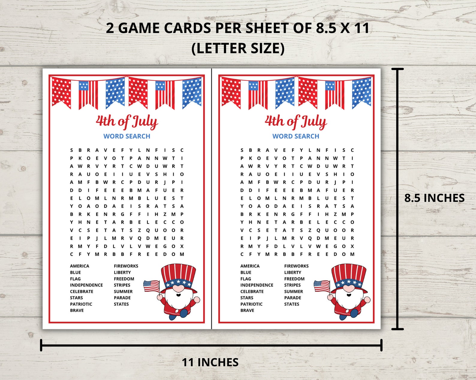 Independence Day Word Search for Kids, 4th of July Word Search Game ...