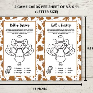 Thanksgiving Roll A Turkey, Thanksgiving Games for Kids, Thanksgiving ...