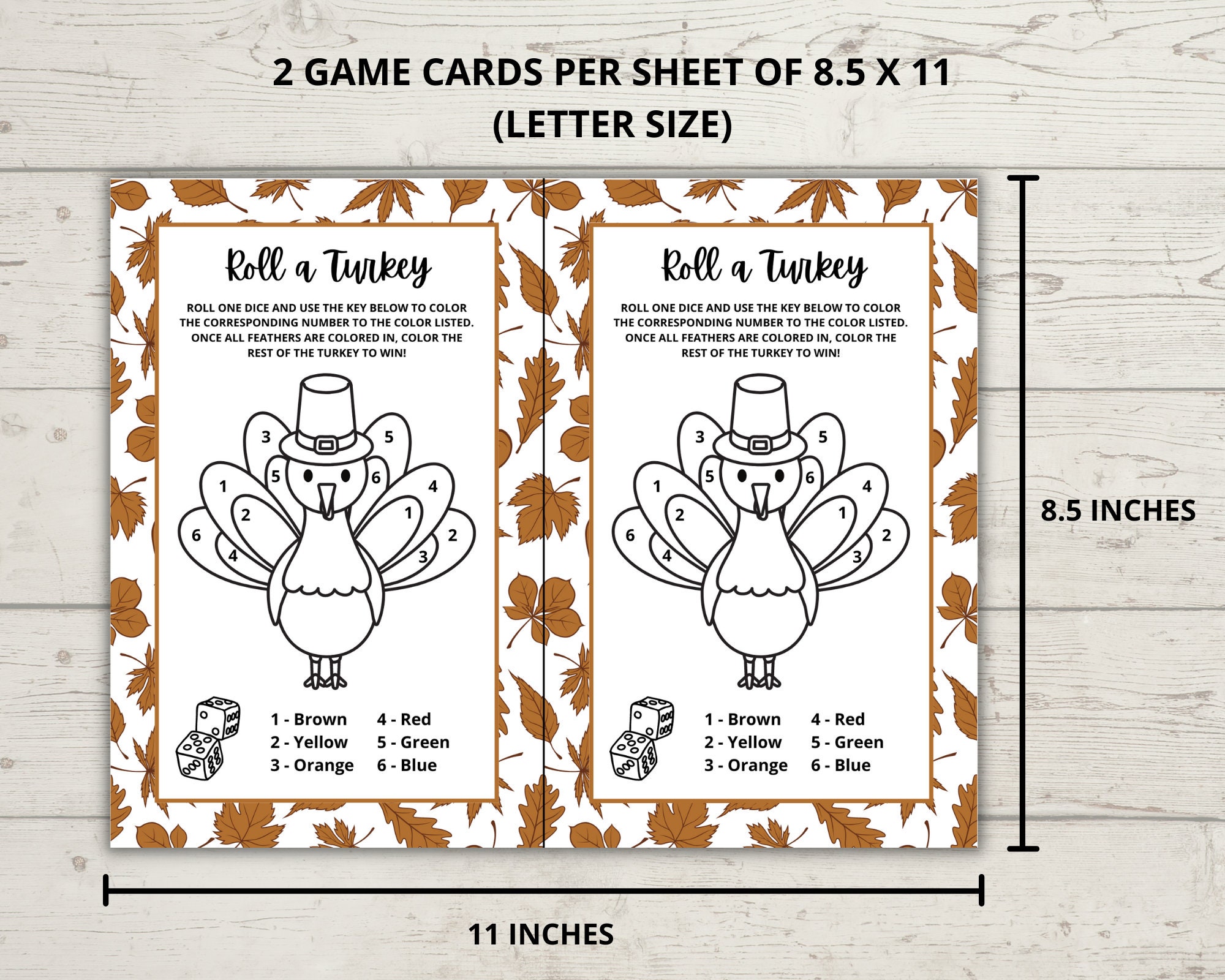 Thanksgiving Roll A Turkey, Thanksgiving Games for Kids, Thanksgiving ...