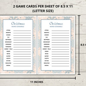 Christmas Word Scramble Game, Winter Word Scramble Game, Holiday Word ...