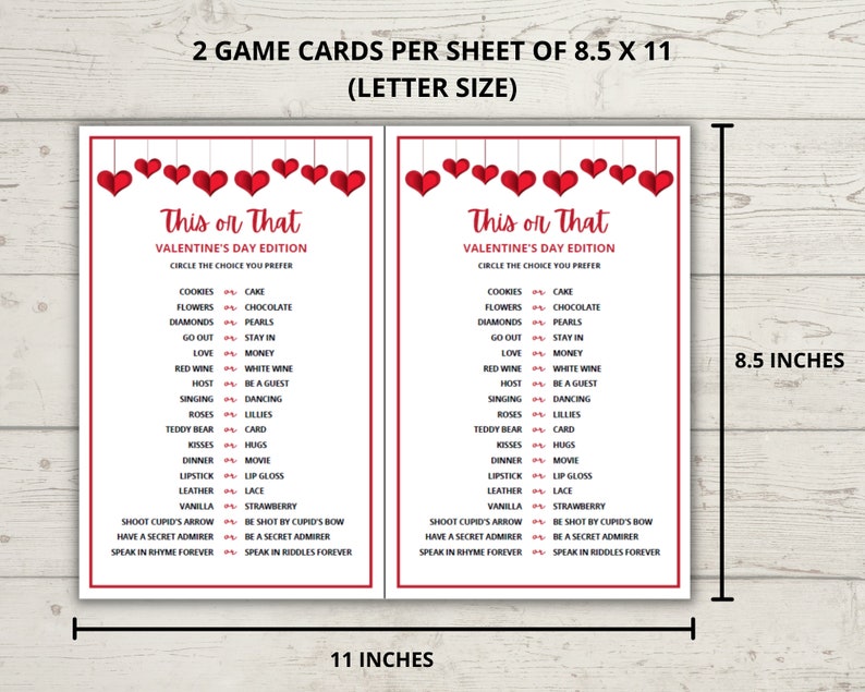 Valentine's This or That Game, Valentine's Day Would You Rather, This ...
