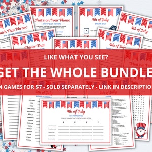 4th of July Finish That Phrase, Independence Day Finish the Phrase Game ...