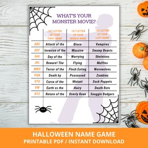 What's Your Monster Name, Monster Name Game, What's Your Monster Movie ...