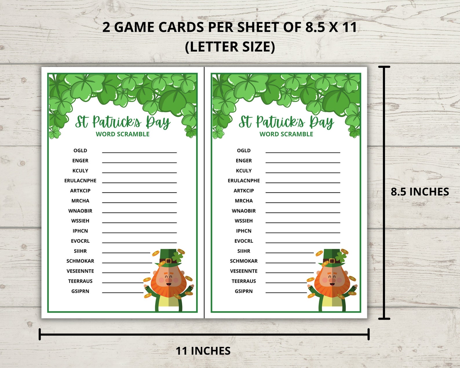 St Patrick's Day Word Scramble Game, St Patrick's Day Activities for ...