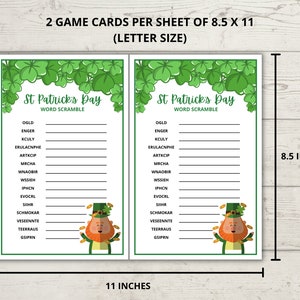 St Patrick's Day Word Scramble Game, St Patrick's Day Activities for ...