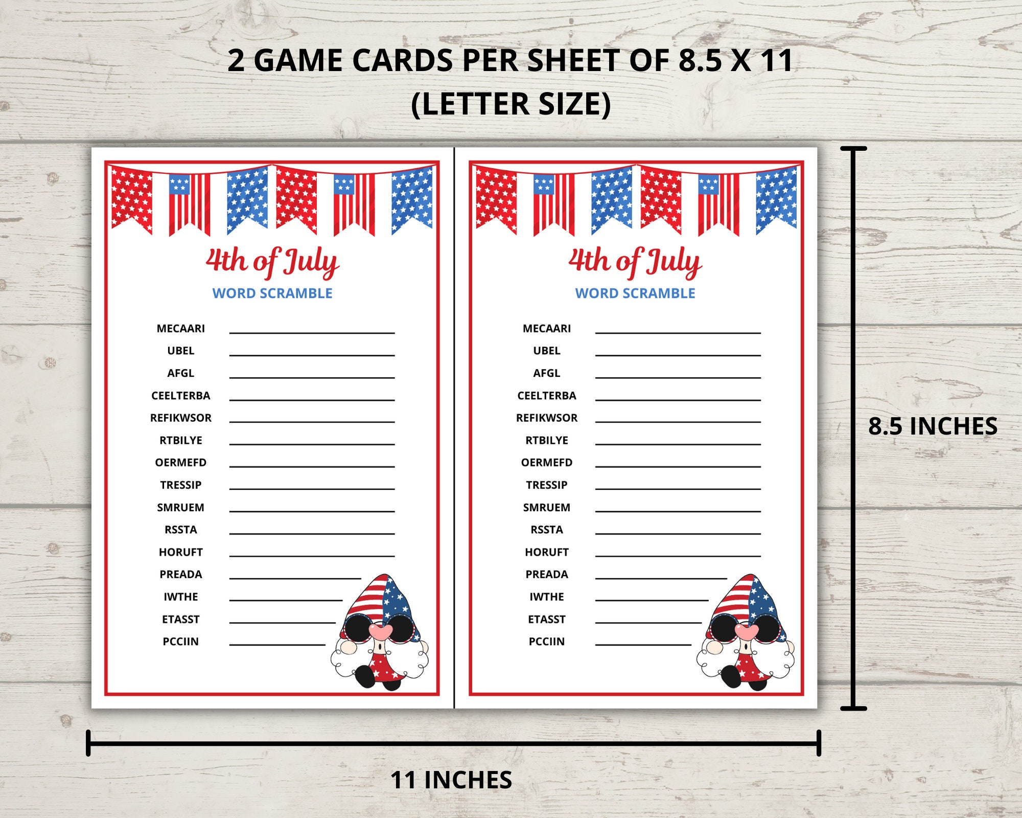4th of July Word Scramble, Fun 4th of July Games, 4th of July ...