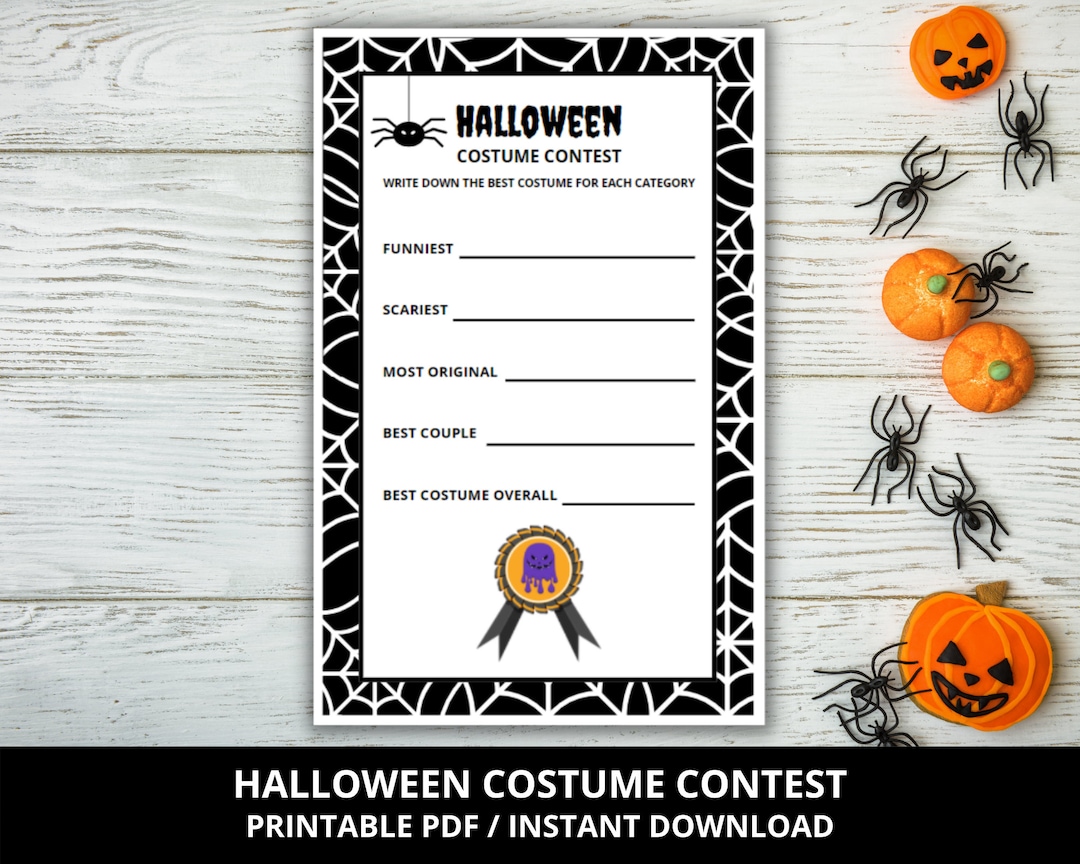 Halloween Costume Contest, Halloween Costume Contest Ballot, Halloween ...