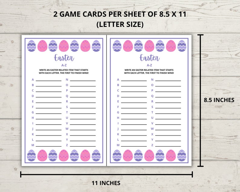 Easter A-Z Game, Fun Easter Game, Easter Games, Printable Easter Games ...