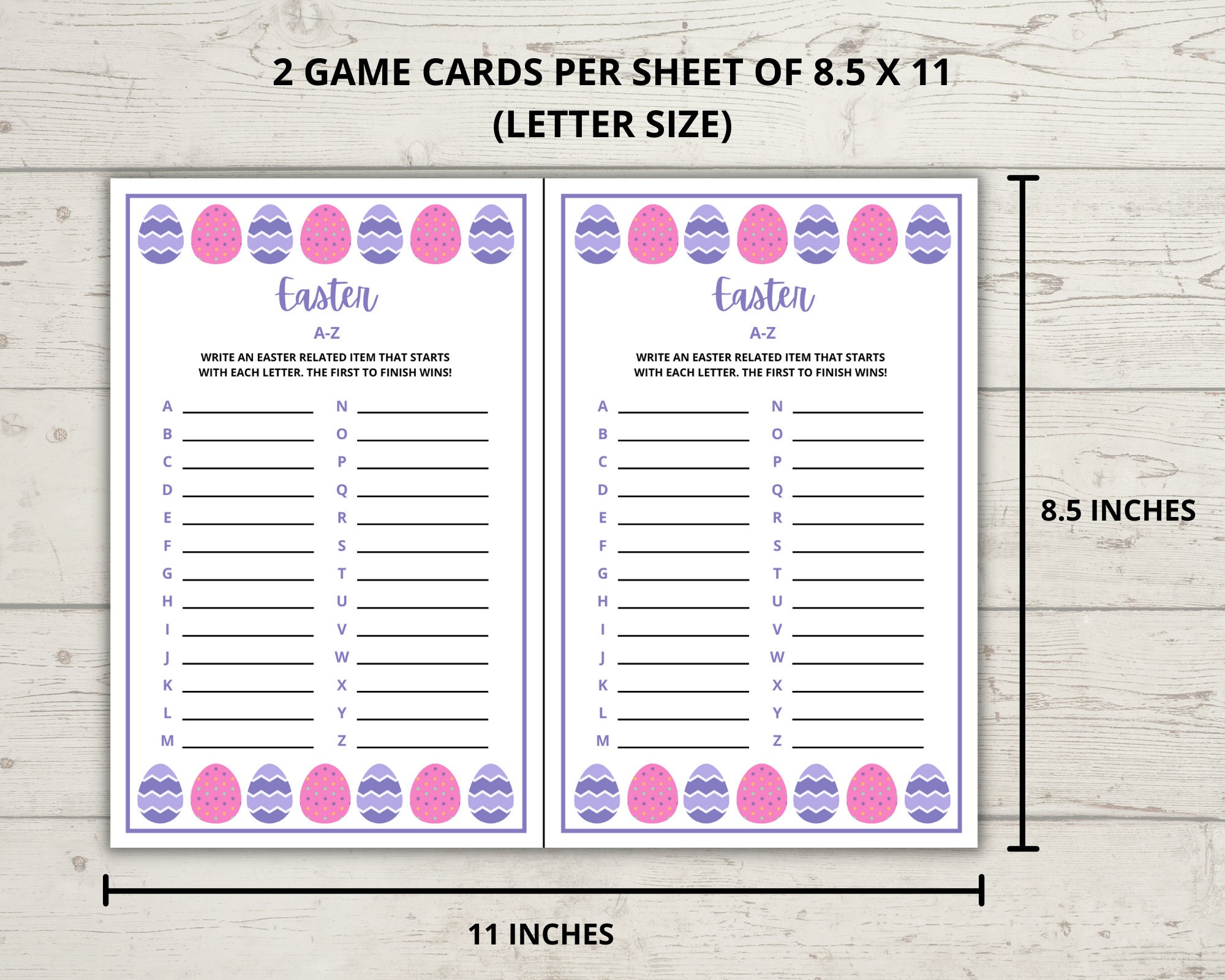 Easter A-Z Game, Fun Easter Game, Easter Games, Printable Easter Games ...