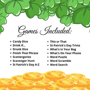 Printable St Patrick's Day Game Bundle, St Patrick Day Games, St ...