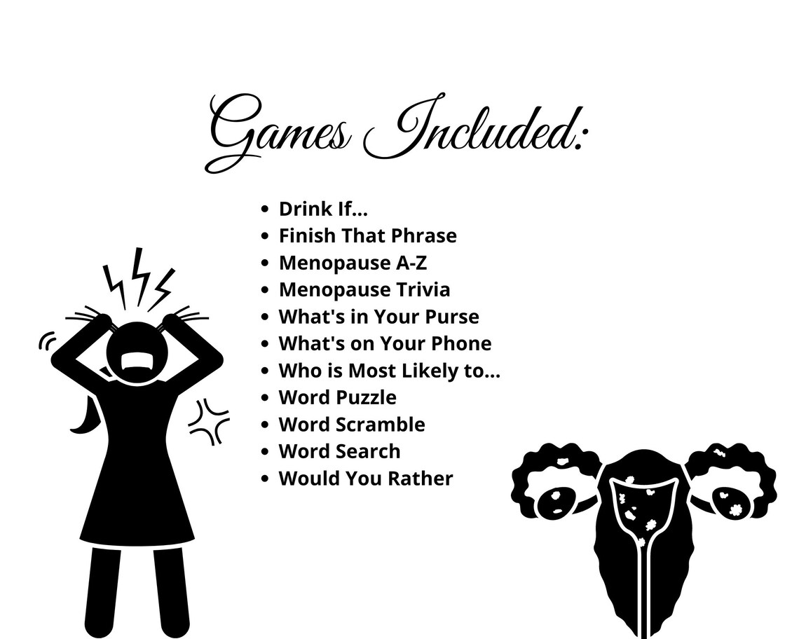 Menopause Party Games, Menopause Games, Menopause Game Bundle ...
