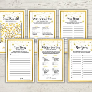 New Years Games Printable, New Years Party Games, New Years Drinking ...