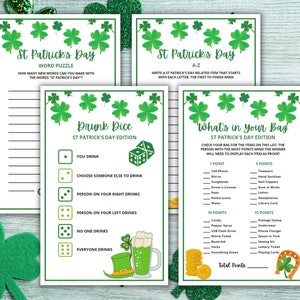 St Patrick's Day Game Bundle, St Patty's Day Games, St Patrick's Day ...