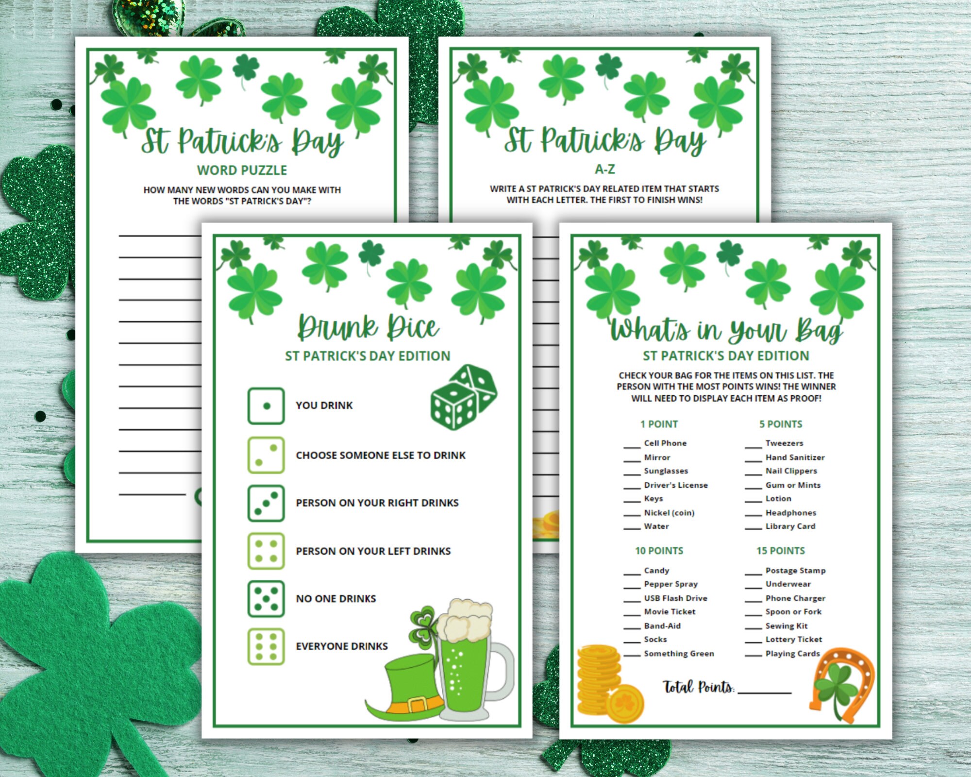 St Patrick's Day Game Bundle, St Patty's Day Games, St Patrick's Day ...