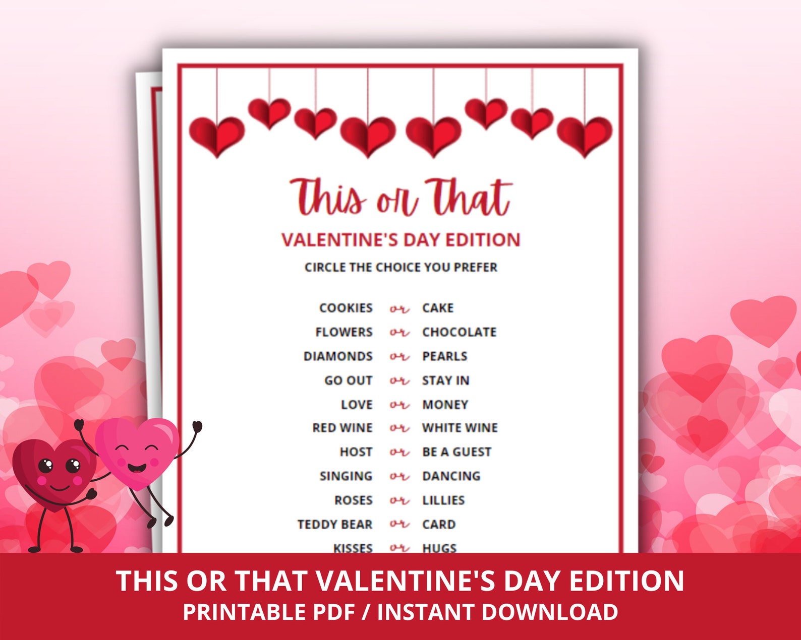 Valentine's This or That Game, Valentine's Day Would You Rather, This ...