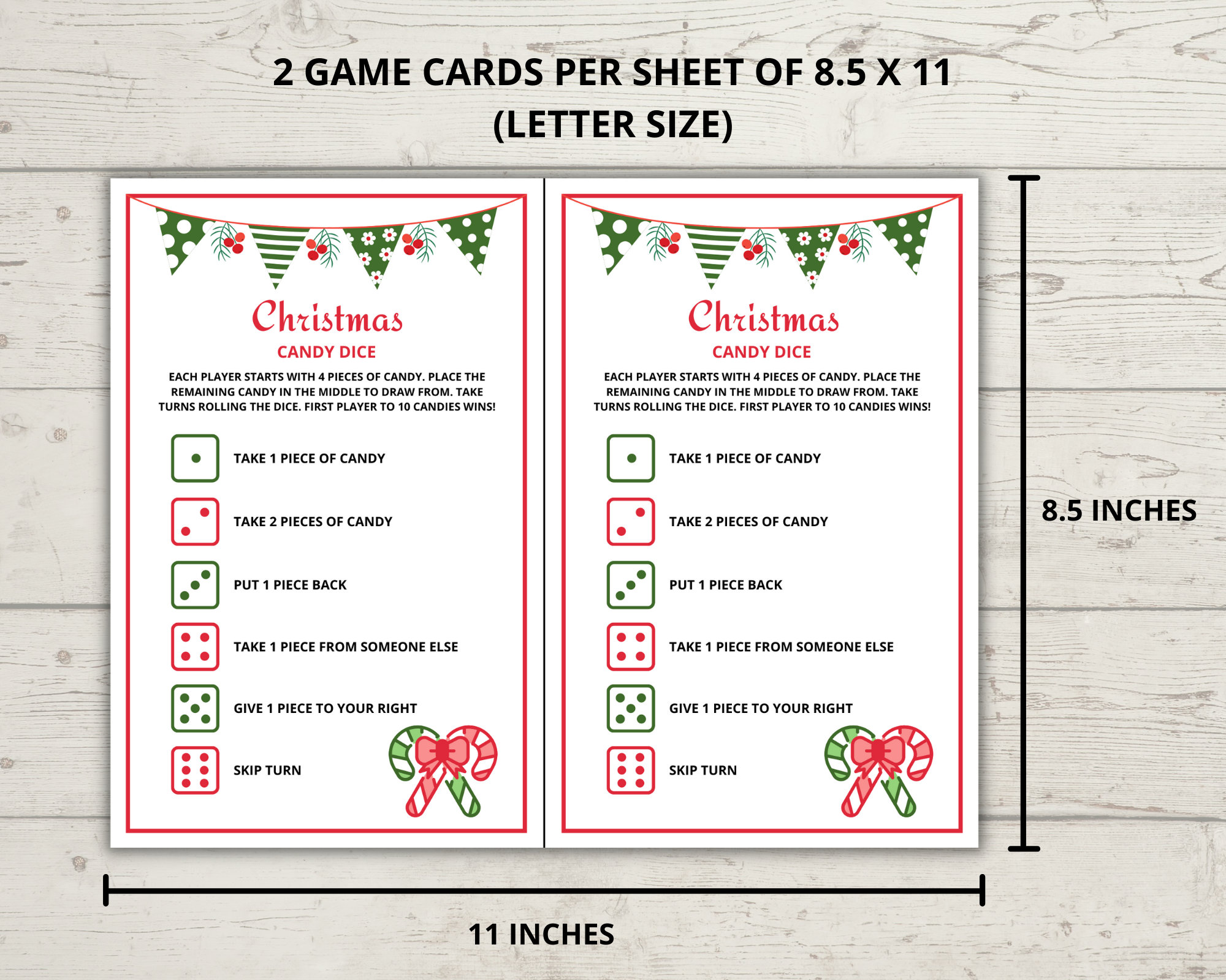 Christmas Candy Dice Candy, Candy Dice Christmas Edition, Christmas ...