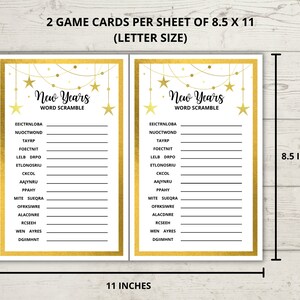 New Years Games Printable, New Years Party Games, New Years Drinking ...