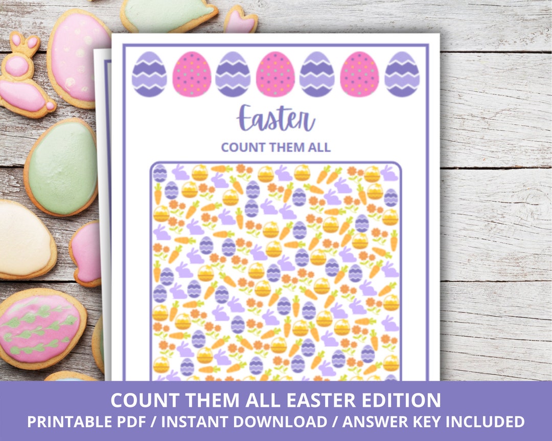 Easter Count Them All Game, Fun Easter Activity, Kids Easter Games ...