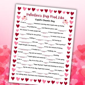 Valentine's Day Mad Libs, Galentines Day Game, Valentines Day Games ...