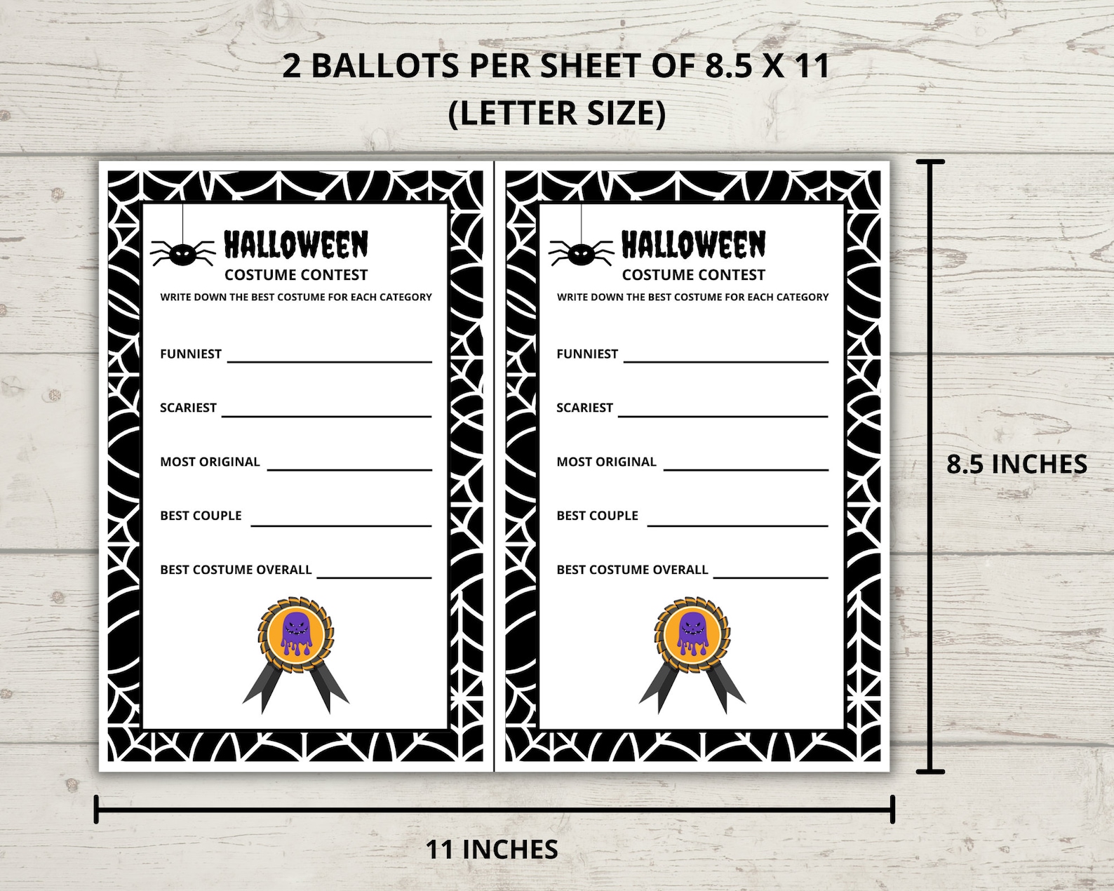 Halloween Costume Contest, Halloween Costume Contest Ballot, Halloween ...