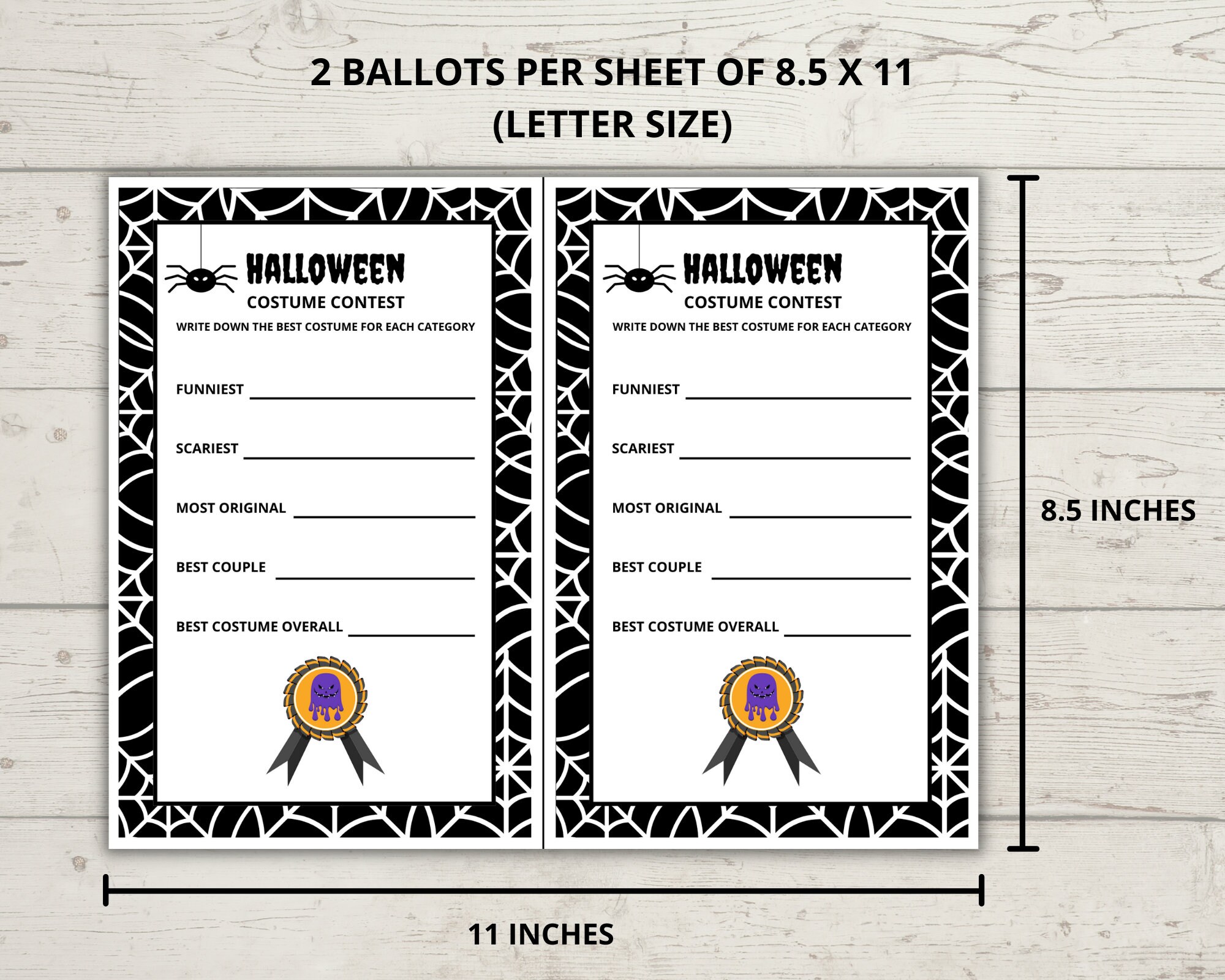 Halloween Costume Contest, Halloween Costume Contest Ballot, Halloween ...
