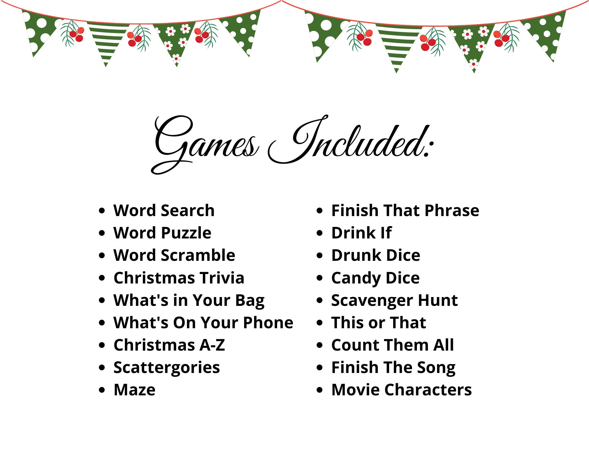 Christmas Game Bundle, Christmas Party Games, Christmas Printable Games ...