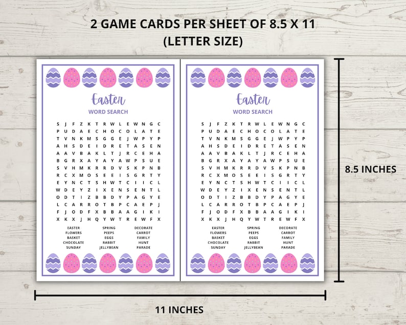 Easter Word Search Game, Easter Party Game, Easter Word Search for Kids ...