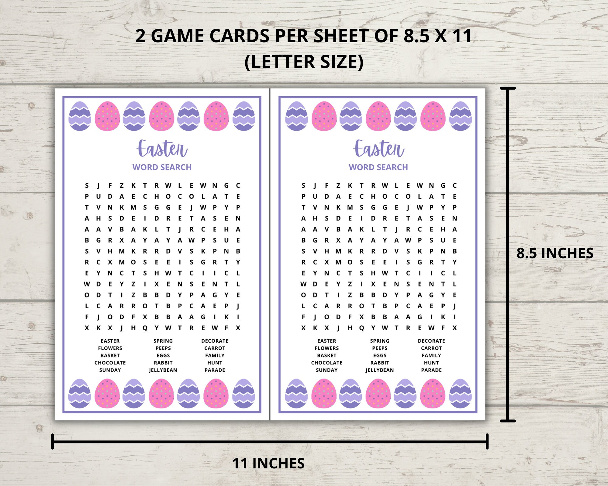 Easter Word Search Game, Easter Party Game, Easter Word Search for Kids ...