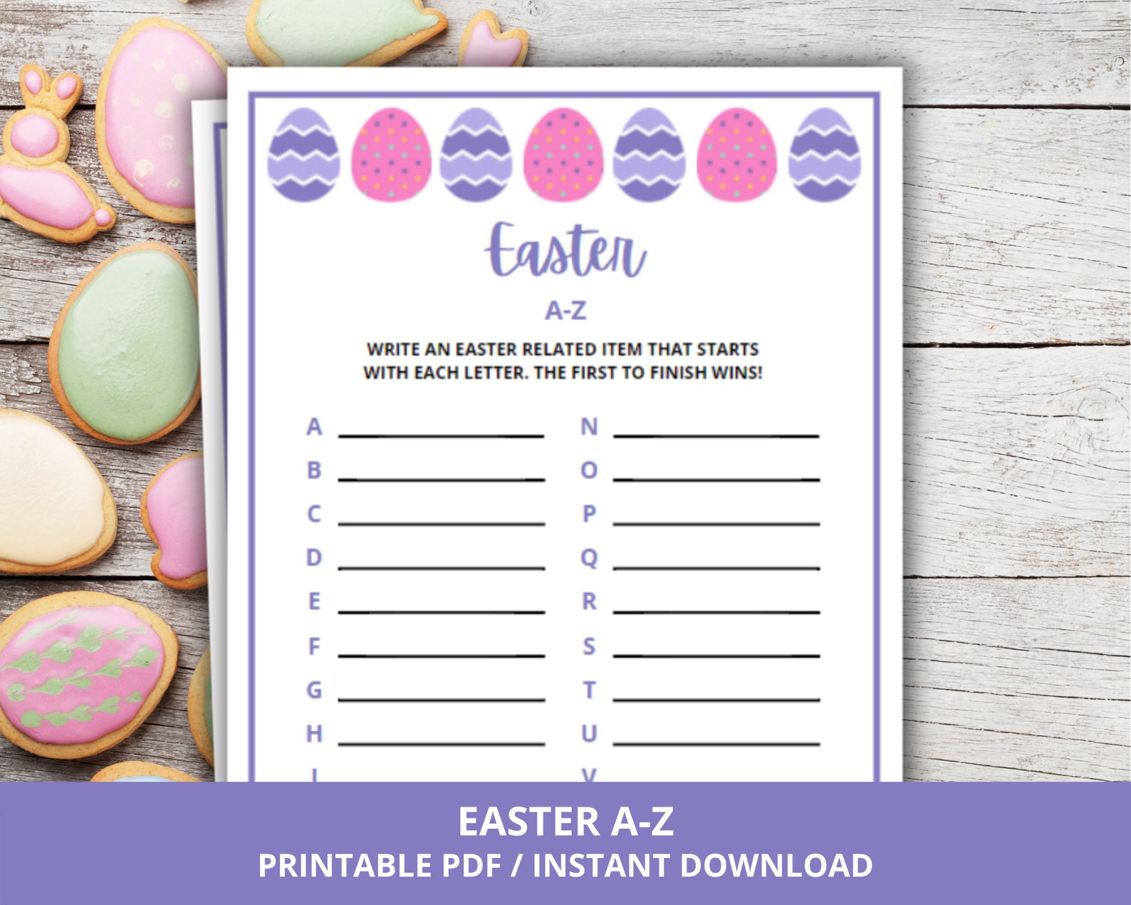 Easter A-Z Game, Fun Easter Game, Easter Games, Printable Easter Games ...