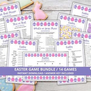Easter Games Printable, Easter Games Bundle, Easter Activities, Easter ...