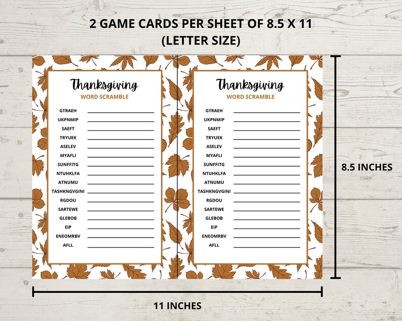 Thanksgiving Games Printable, Fall Party Games, Friendsgiving Party ...