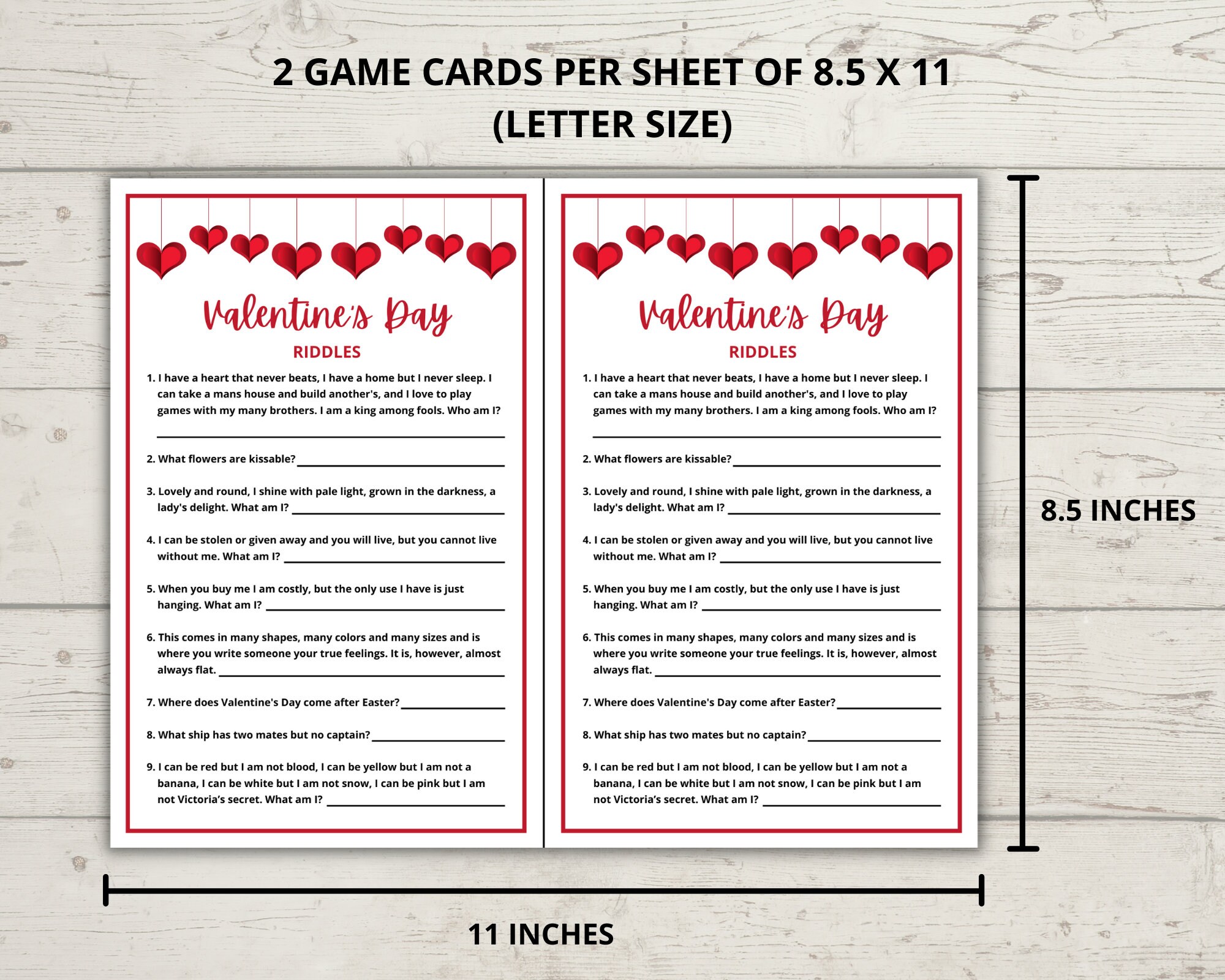 Valentine's Day Riddles, Valentine Riddles Game, Fun Valentines Day ...