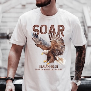 Christian Gifts for Men and Women: Soar on Wing Like Eagle Shirt ...