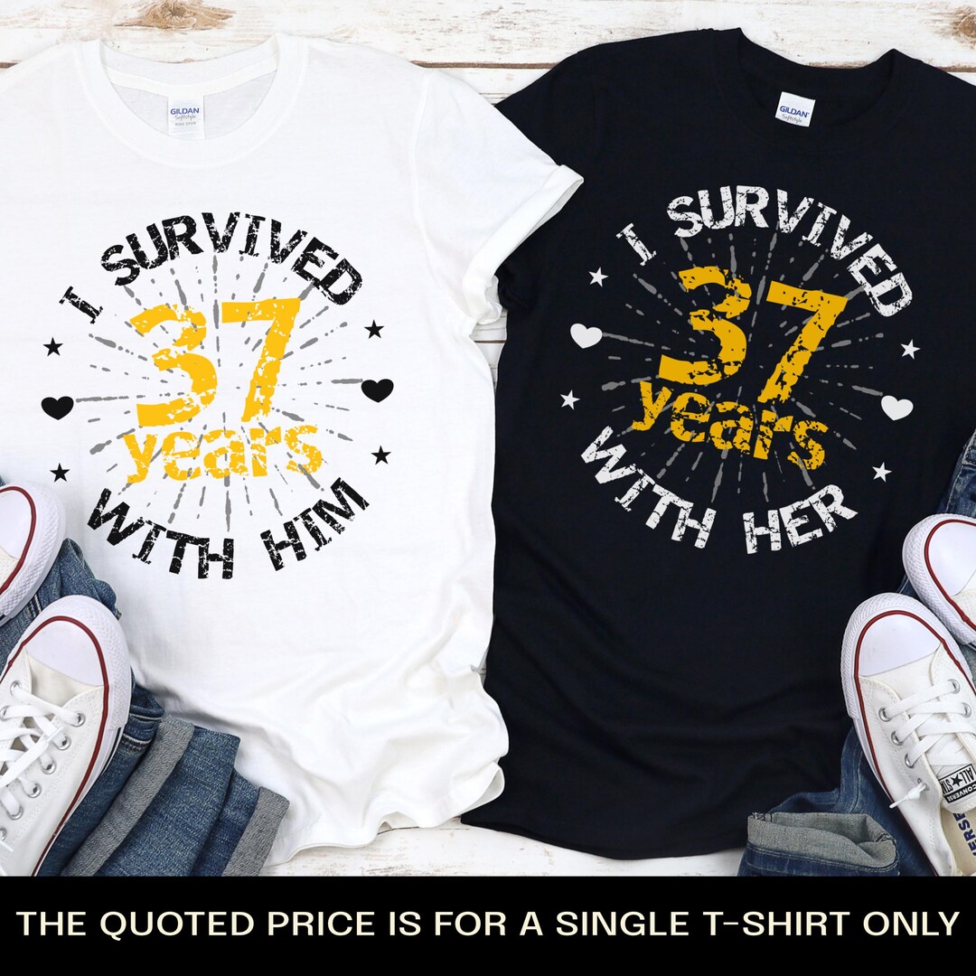 Funny 37th Marriage Anniversary Wedding Gifts for Parents: I Survived ...