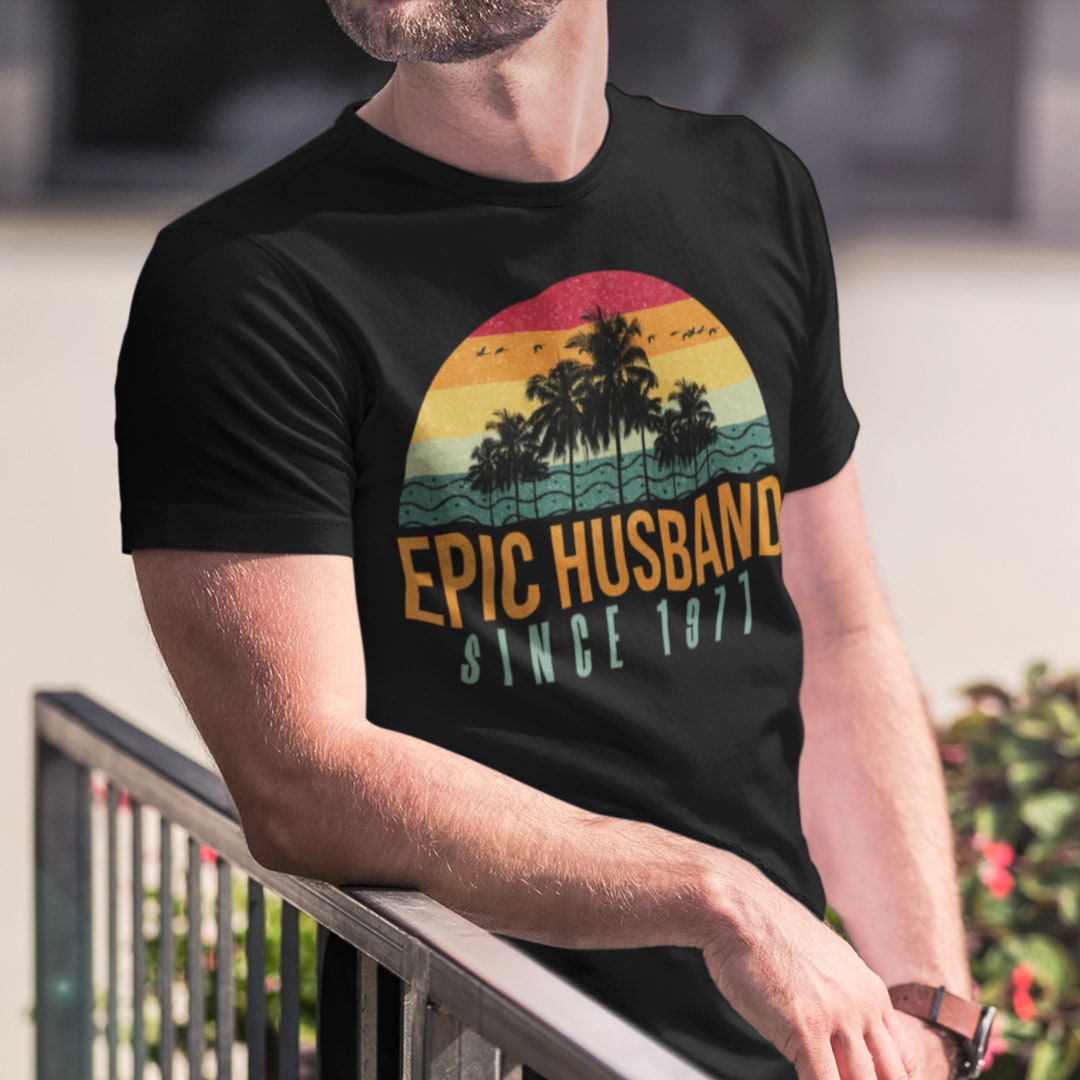 47th Wedding Anniversary Gift for Him: Epic Husband Since 1977 Shirt ...