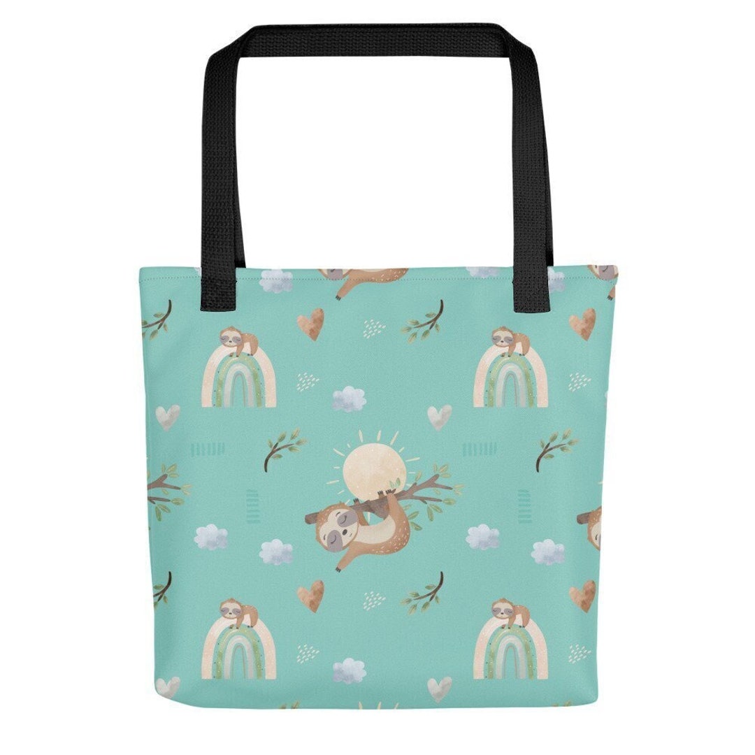 Cute Sloth Gifts: Sloth Tote Bag, Gift for Sloth Lovers, Grocery Bag ...
