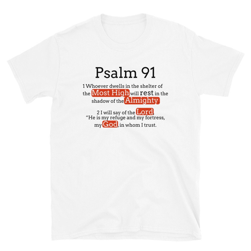 Psalm 91 Shirt, God Protection, Bible Verse Shirt, Jesus Faith T ...
