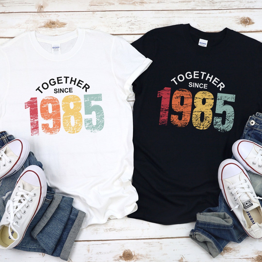39th Anniversary Gifts for Husband and Wife: Together Since 1985 Shirt ...